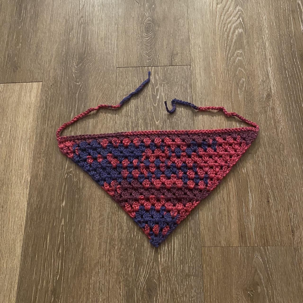 Crochet bisexual flag bandana #crochet... - Depop