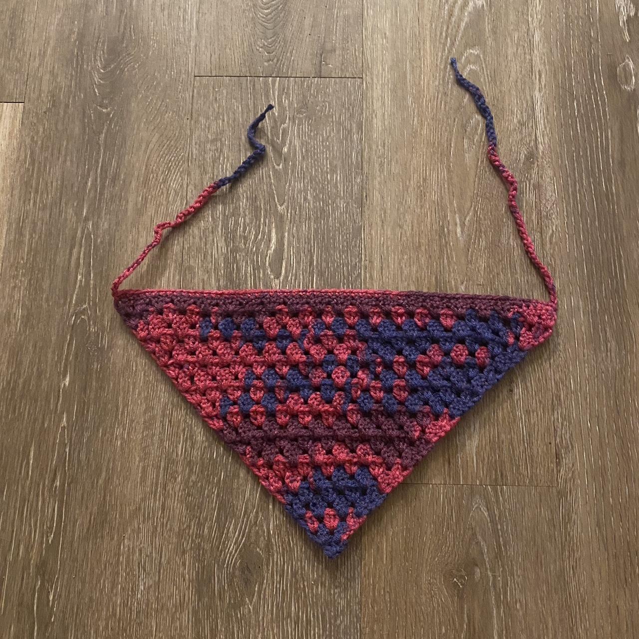 Crochet bisexual flag bandana #crochet... - Depop