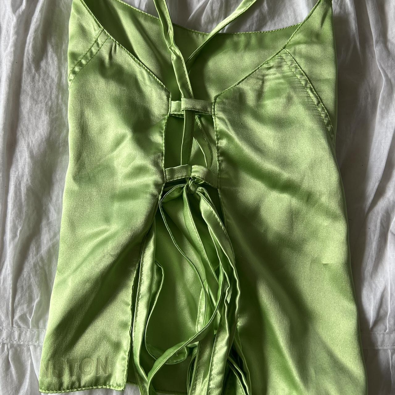 mr winston lime tie up corset in size s/m, sold out... - Depop