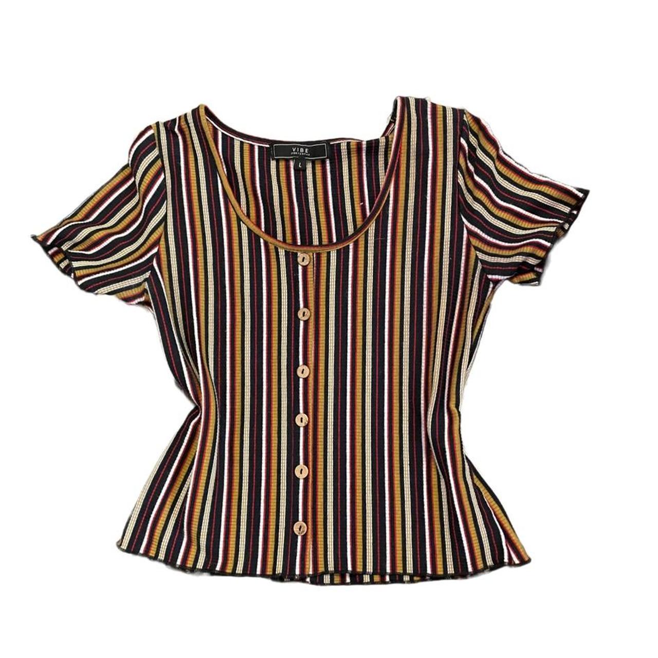 Striped Button Up⭐️ Fits Xsl🫶 Gilmoregirls Depop