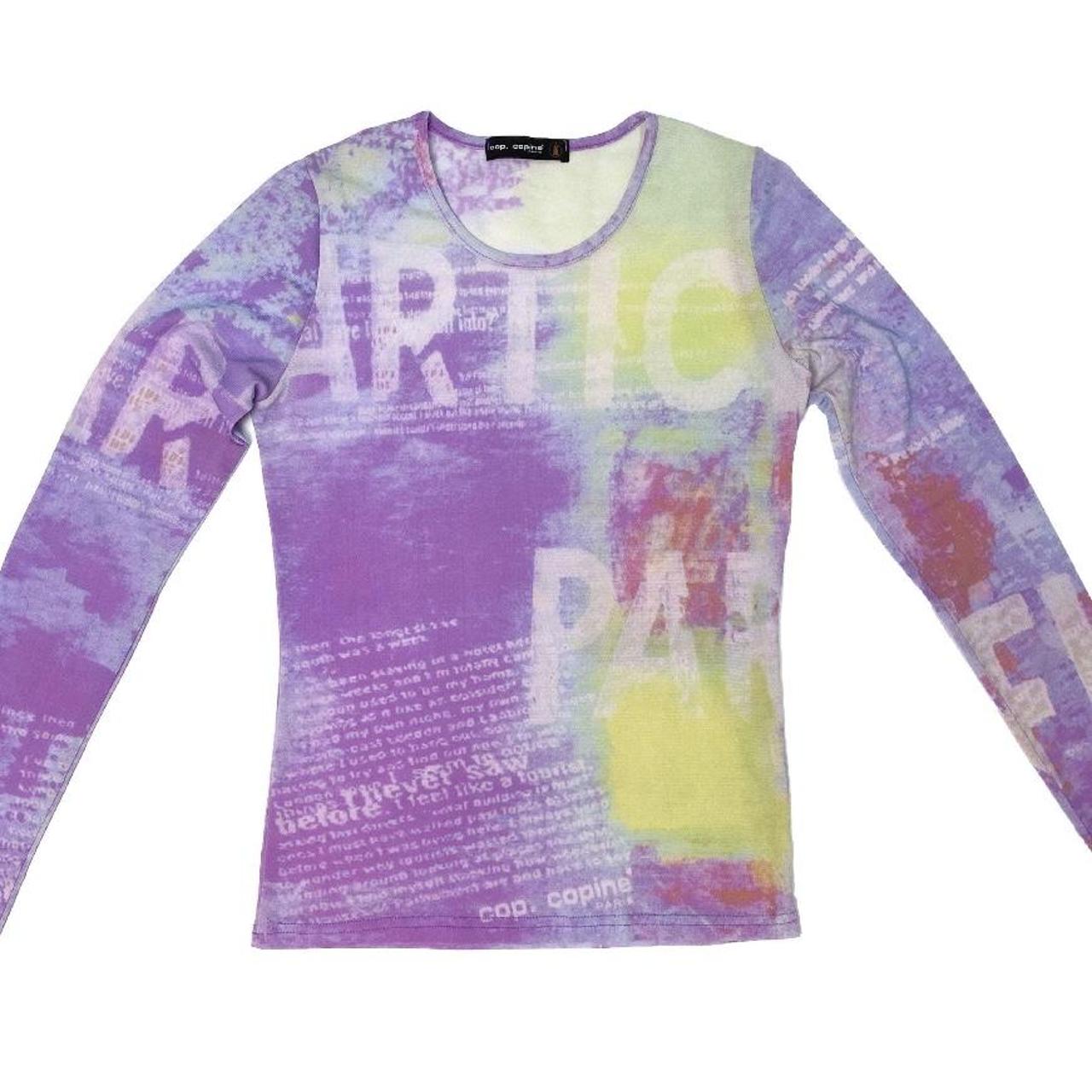 Cop Copine Women's Purple and Green Shirt | Depop