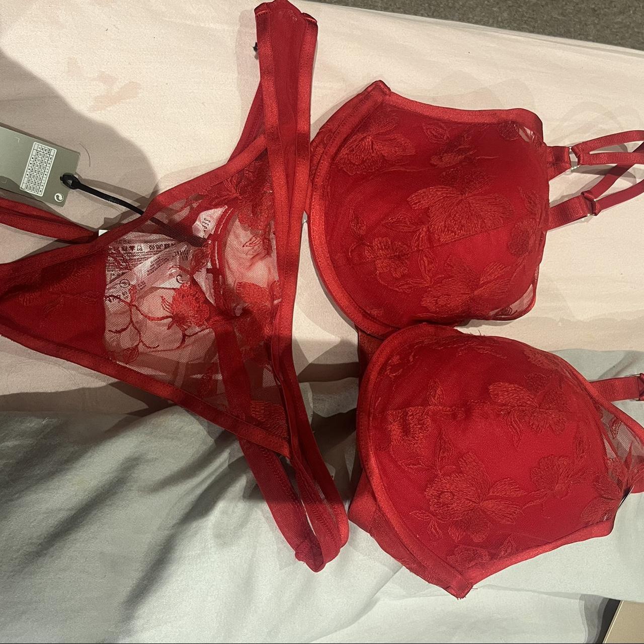 Primark Women's Red Bra | Depop