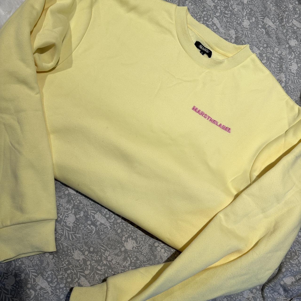 MARS THE LABEL, THE ESSENTIALS SWEATSHIRT IN YELLOW... - Depop