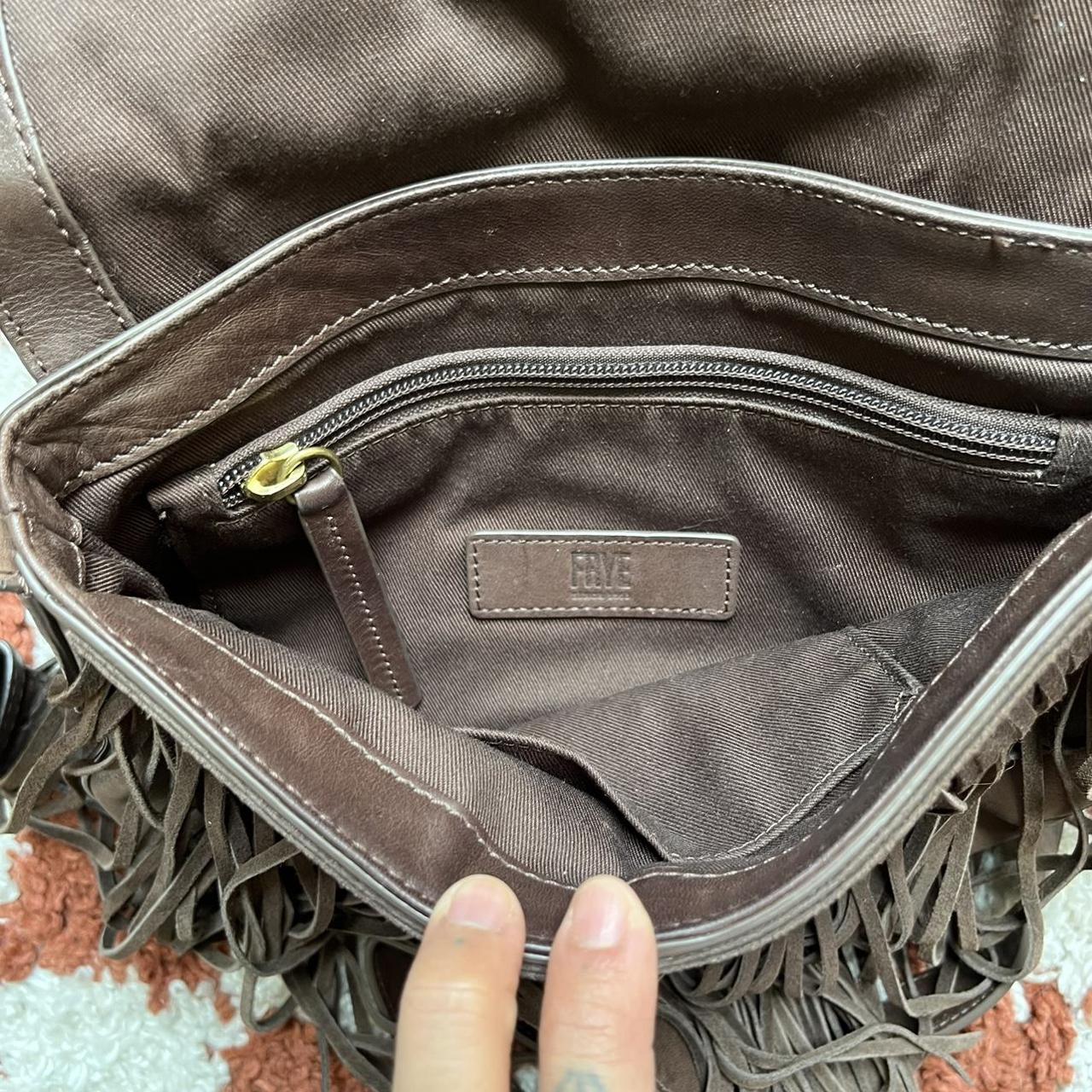 Beautiful Frye fringe saddle bag! This bag is... - Depop