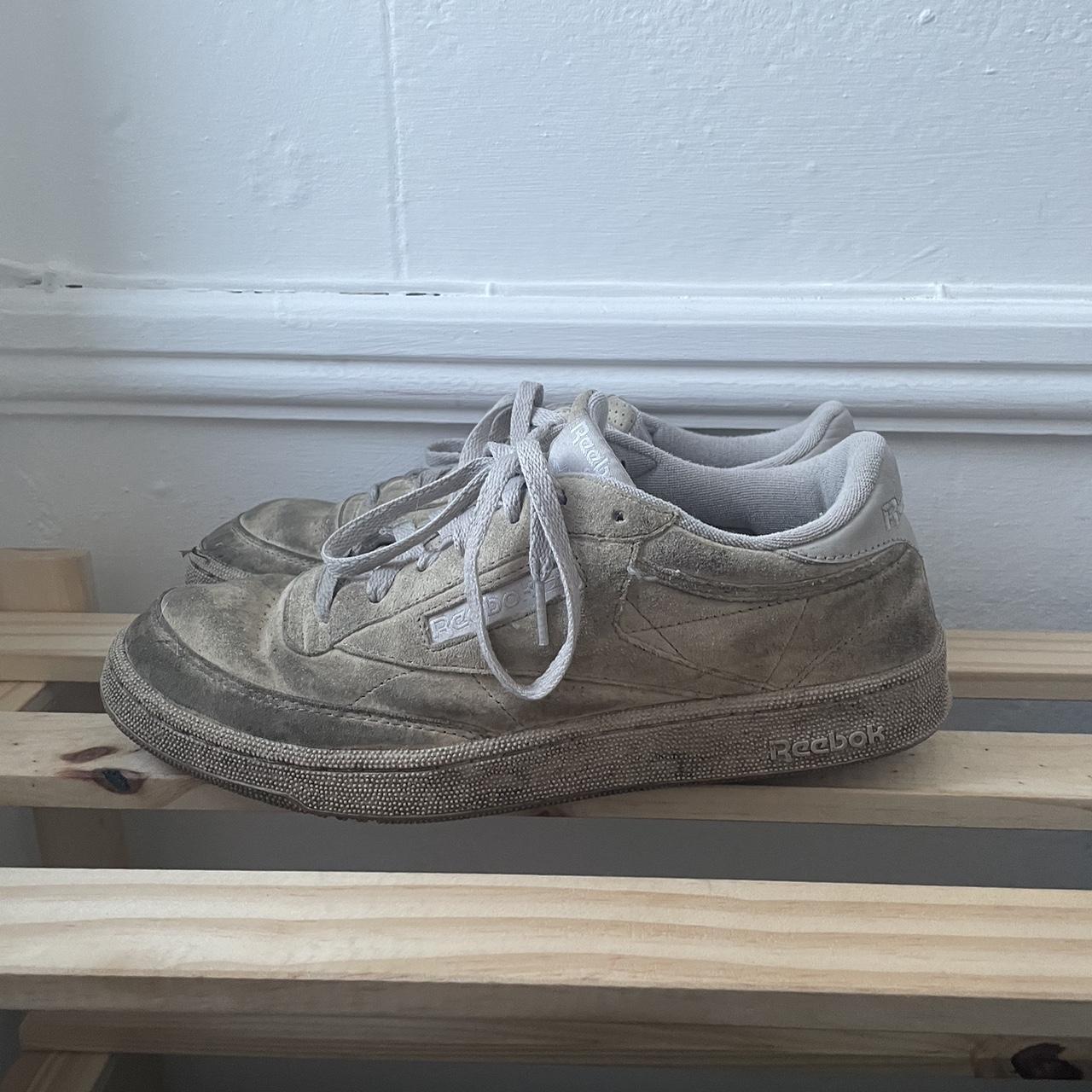 Reebok Club C Suede Beige Trainers - Depop