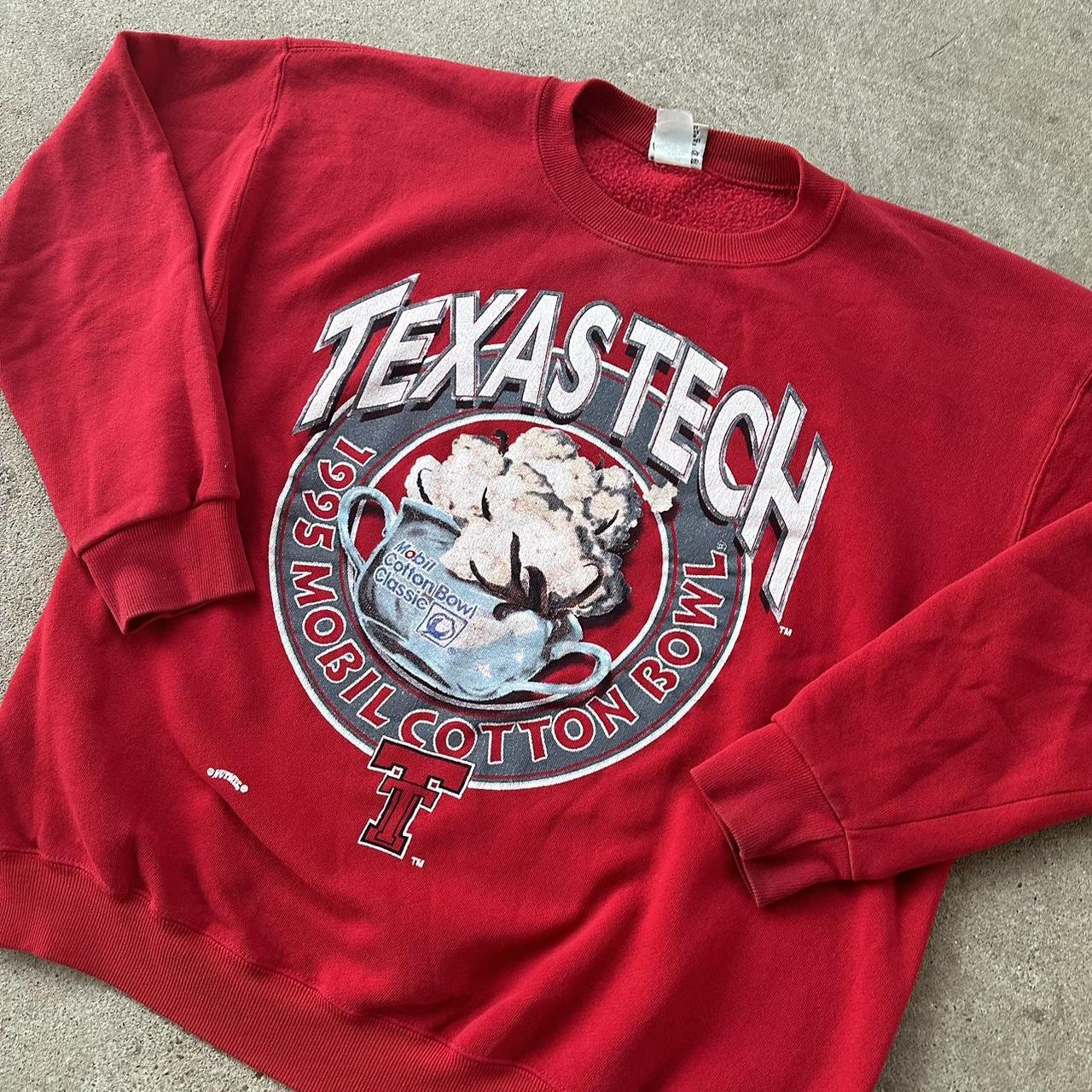 Vintage Texas Tech Cotton Bowl Sweatshirt Tagged L... - Depop