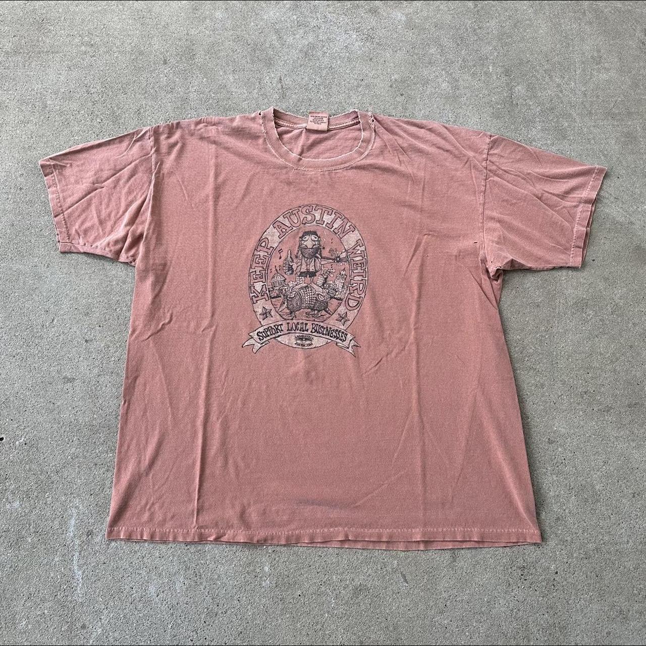 Vintage Keep Austin Weird Willie Nelson T... - Depop