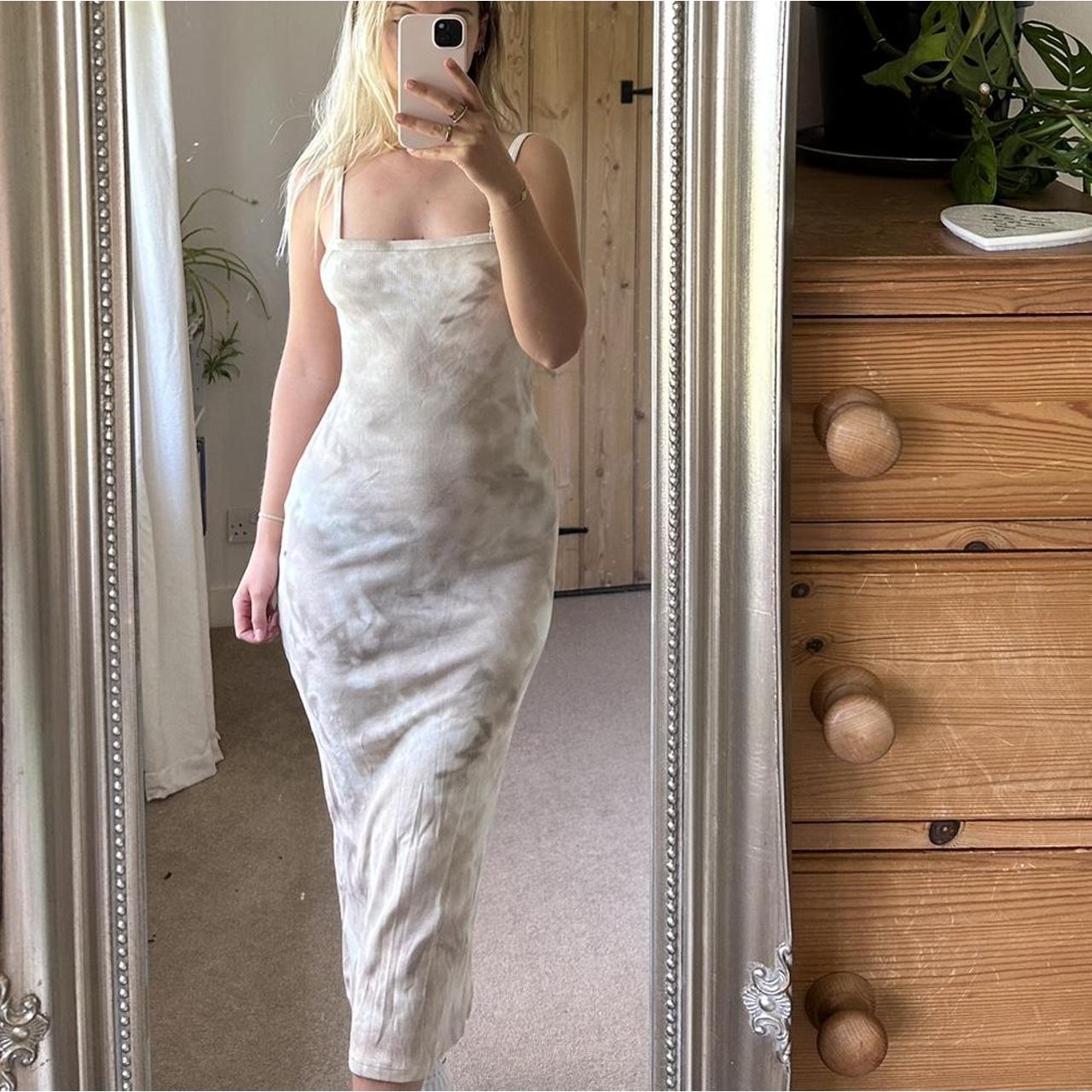 Midi strappy bodycon ZARA dress Label cut out... - Depop