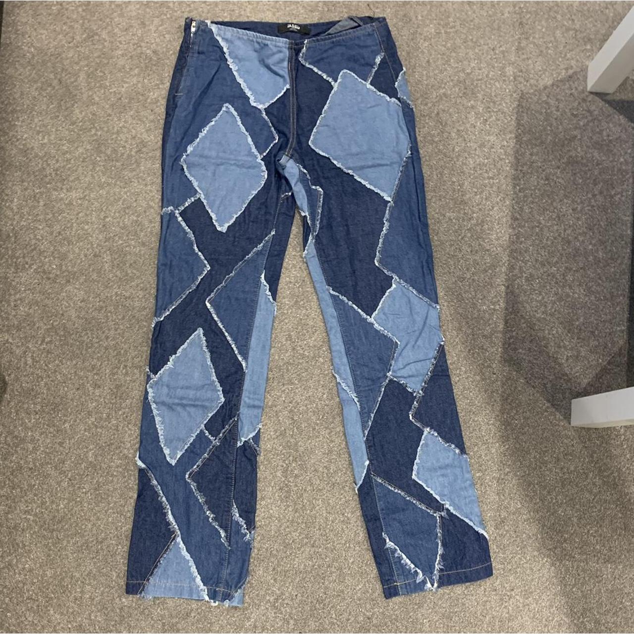 Jaded London patchwork Jeans Worn a few times and... - Depop