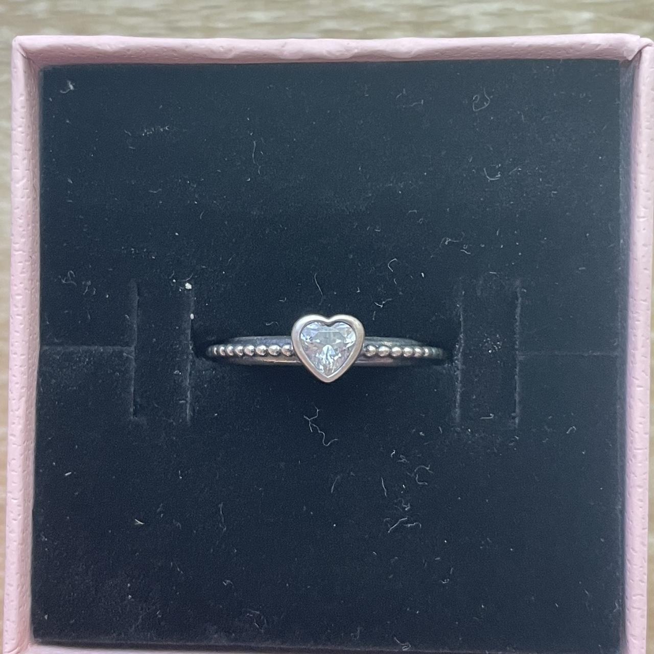 Pandora silver heart ring, size 48 | Depop