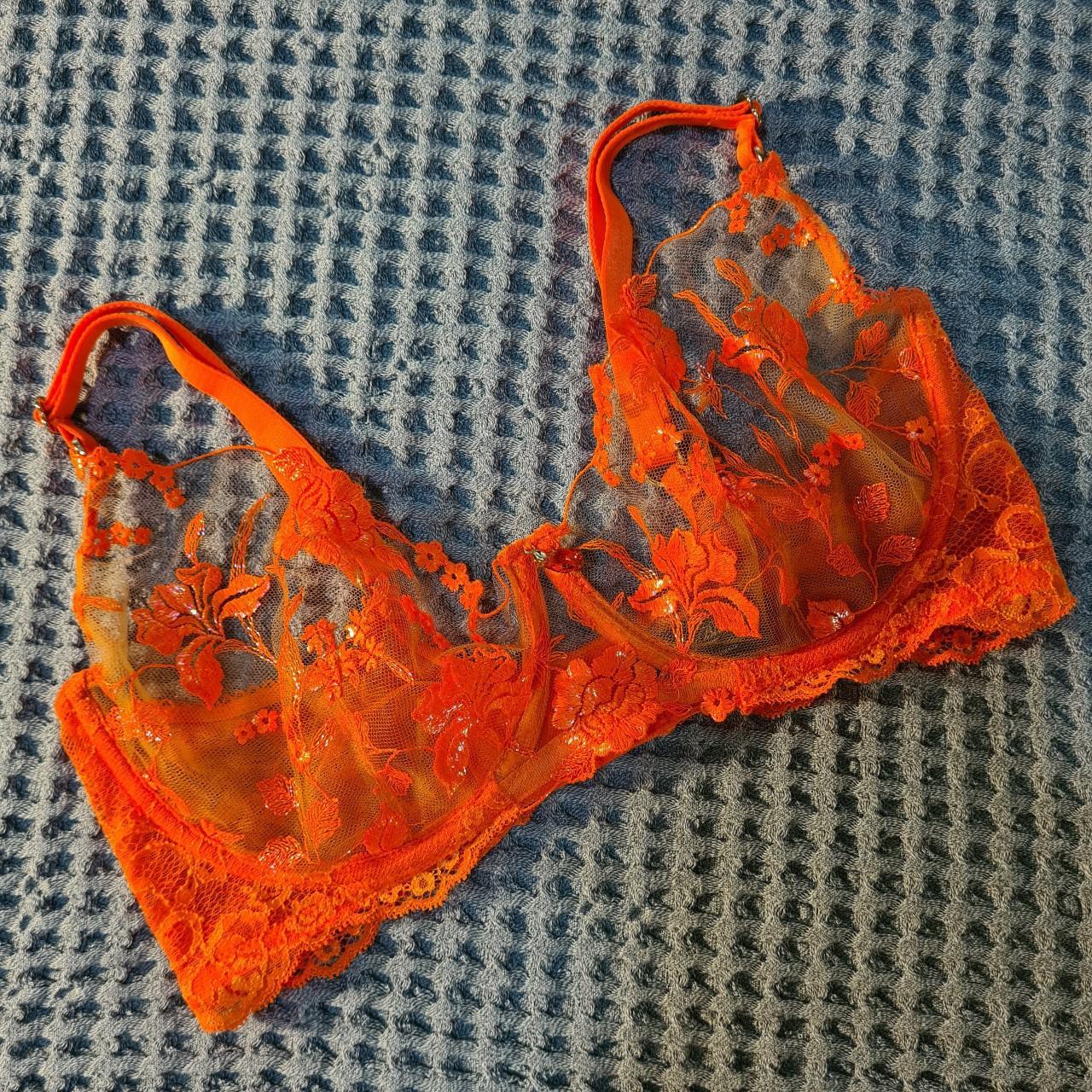 🍯honey Birdette Whitney Orange Bra 🧡 Size Depop