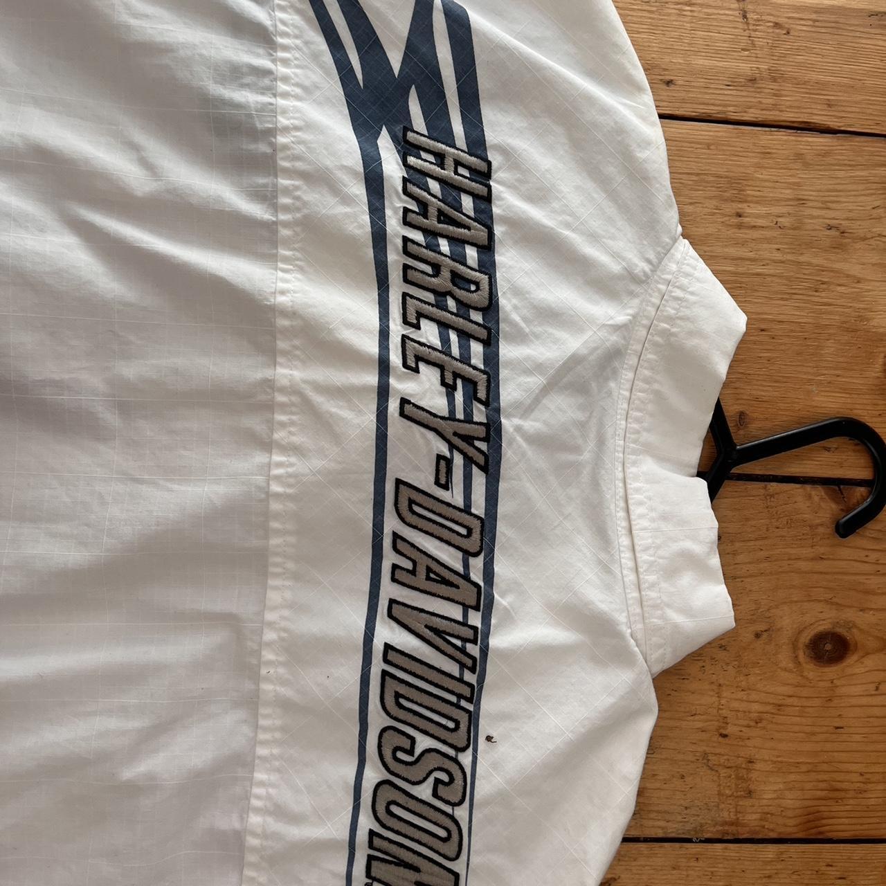 Vintage Harley Davidson embroidered shirt... - Depop
