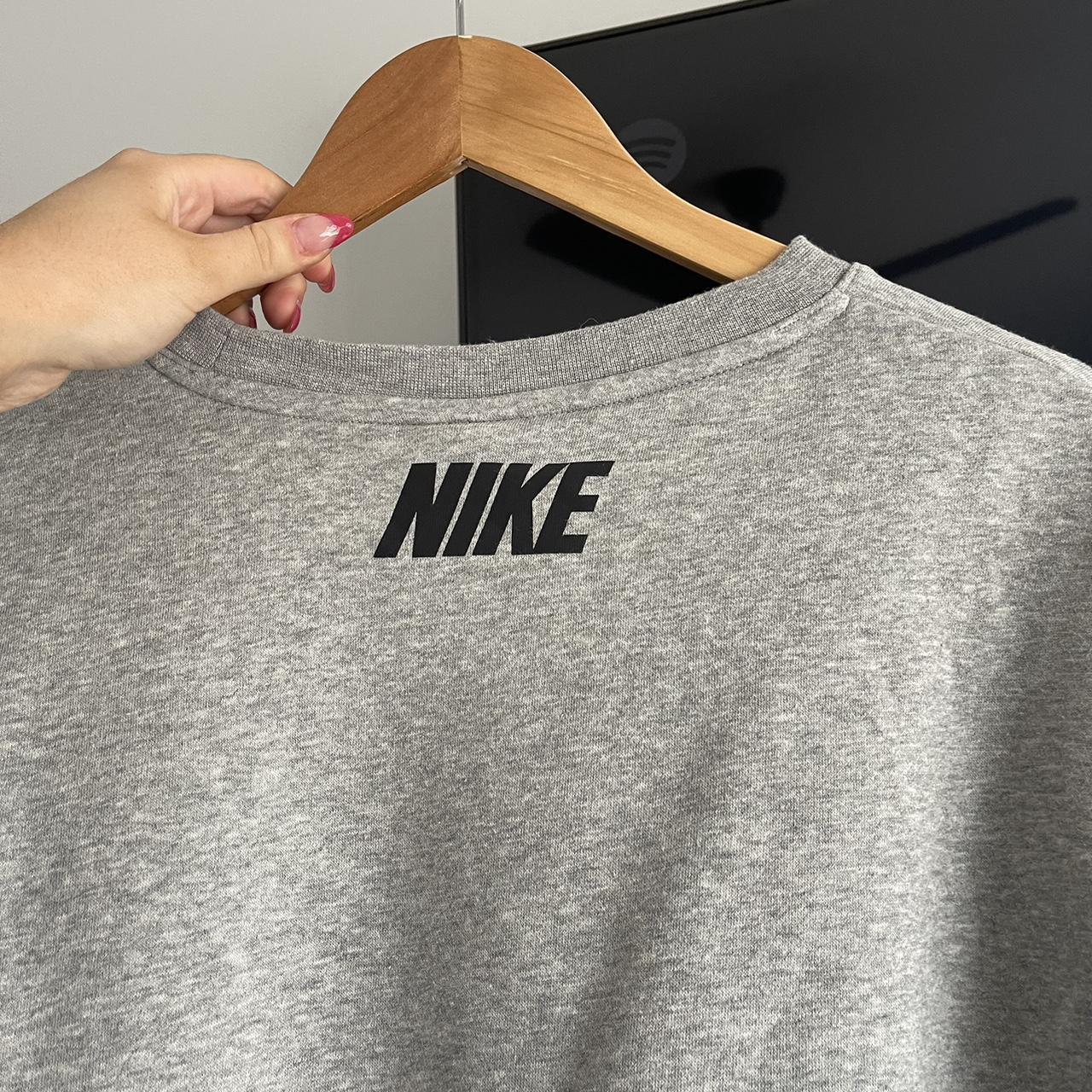 nike crew neck sweater - grey only worn a handful... - Depop