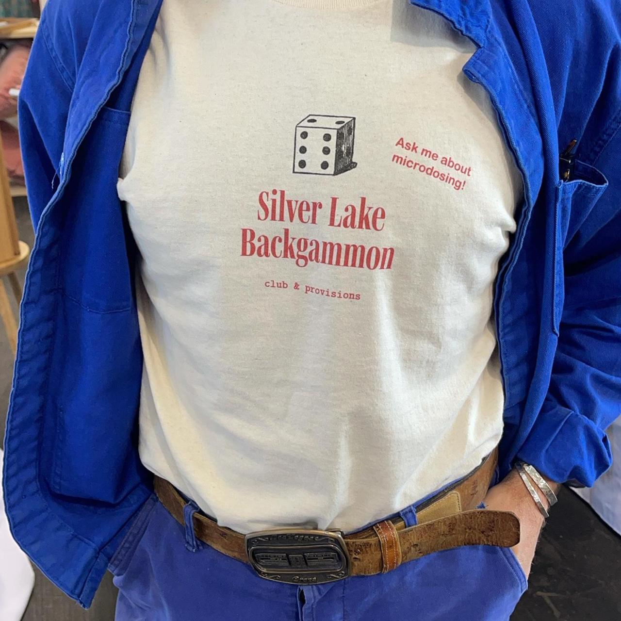 Silver Lake Backgammon club & provisions Tshirt... - Depop