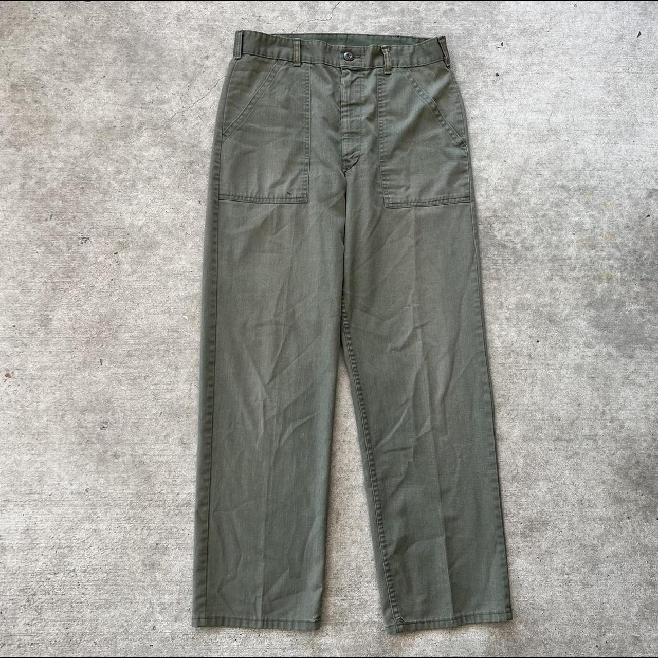 Vintage 1970s OG 107 Military pants OG 107... - Depop