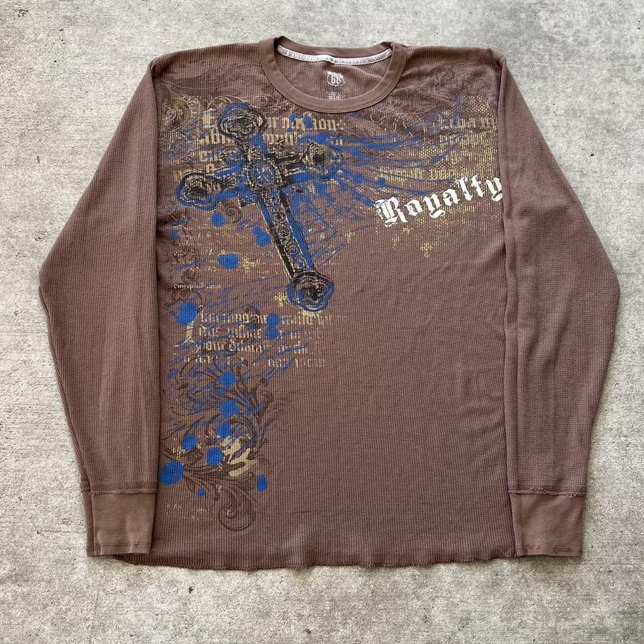 Vintage Y2K Route 66 Semetery Core thermal Long... - Depop