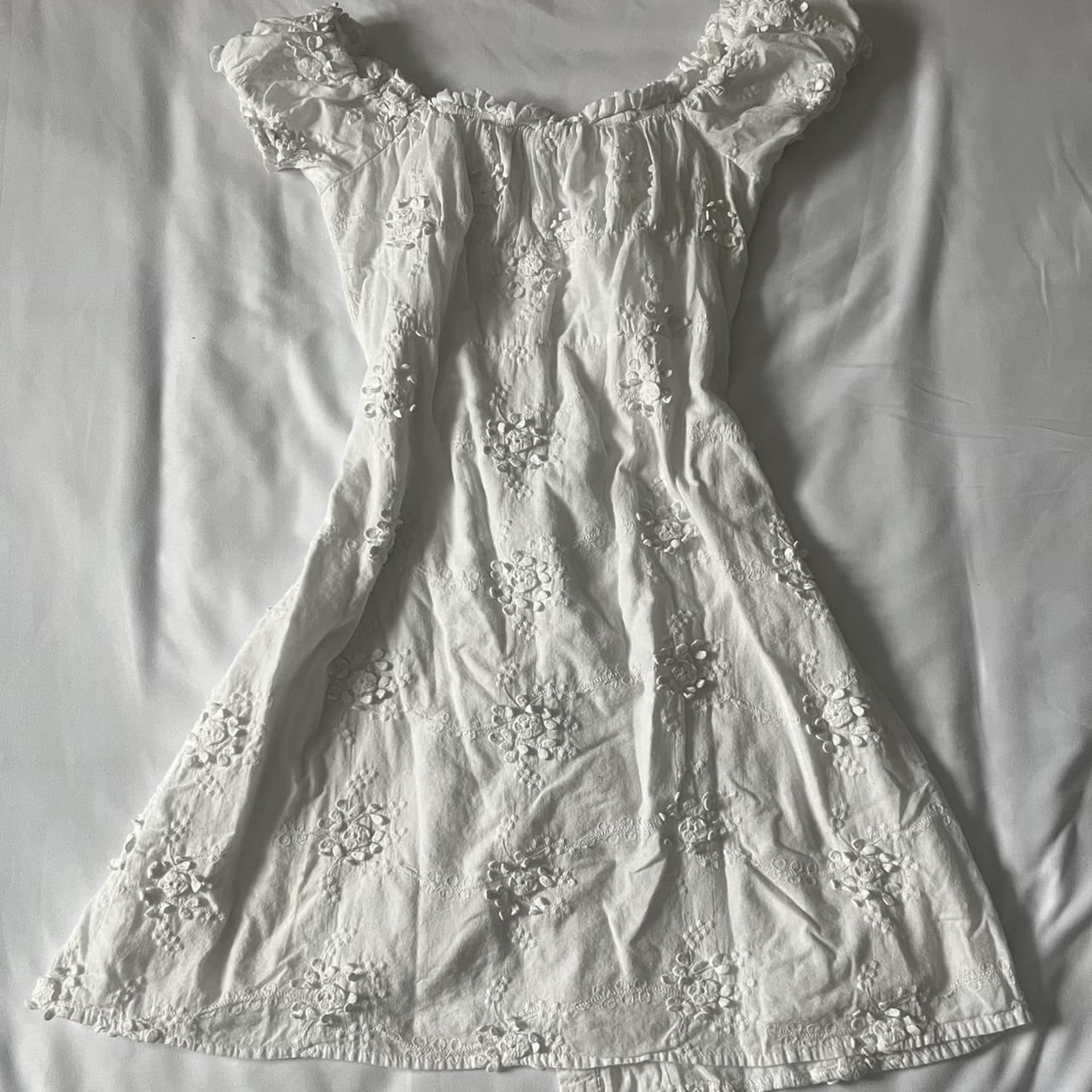 Cute White Summer Dress Size Small Perfect For Depop