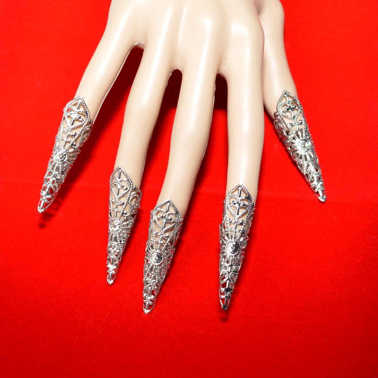 Silver Claws Finger Claw Rings, Nail Claws, Finger... | Depop