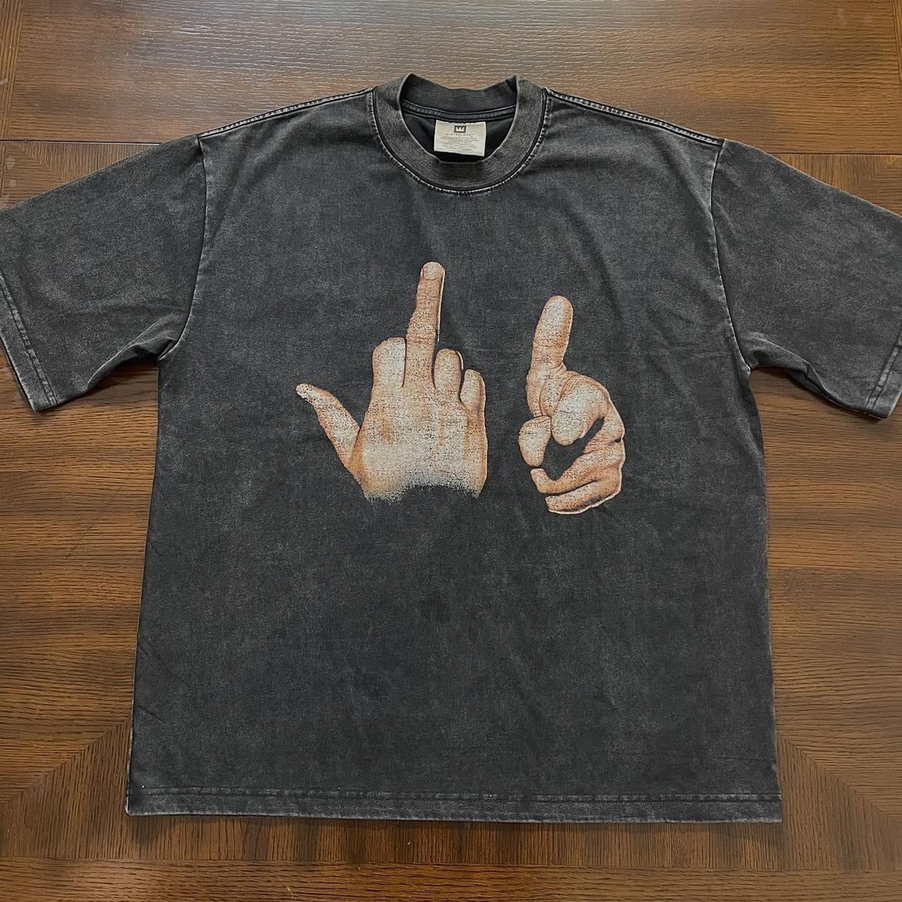 Asap Rocky Middle Finger Black Tee Size Available: 1... | Depop