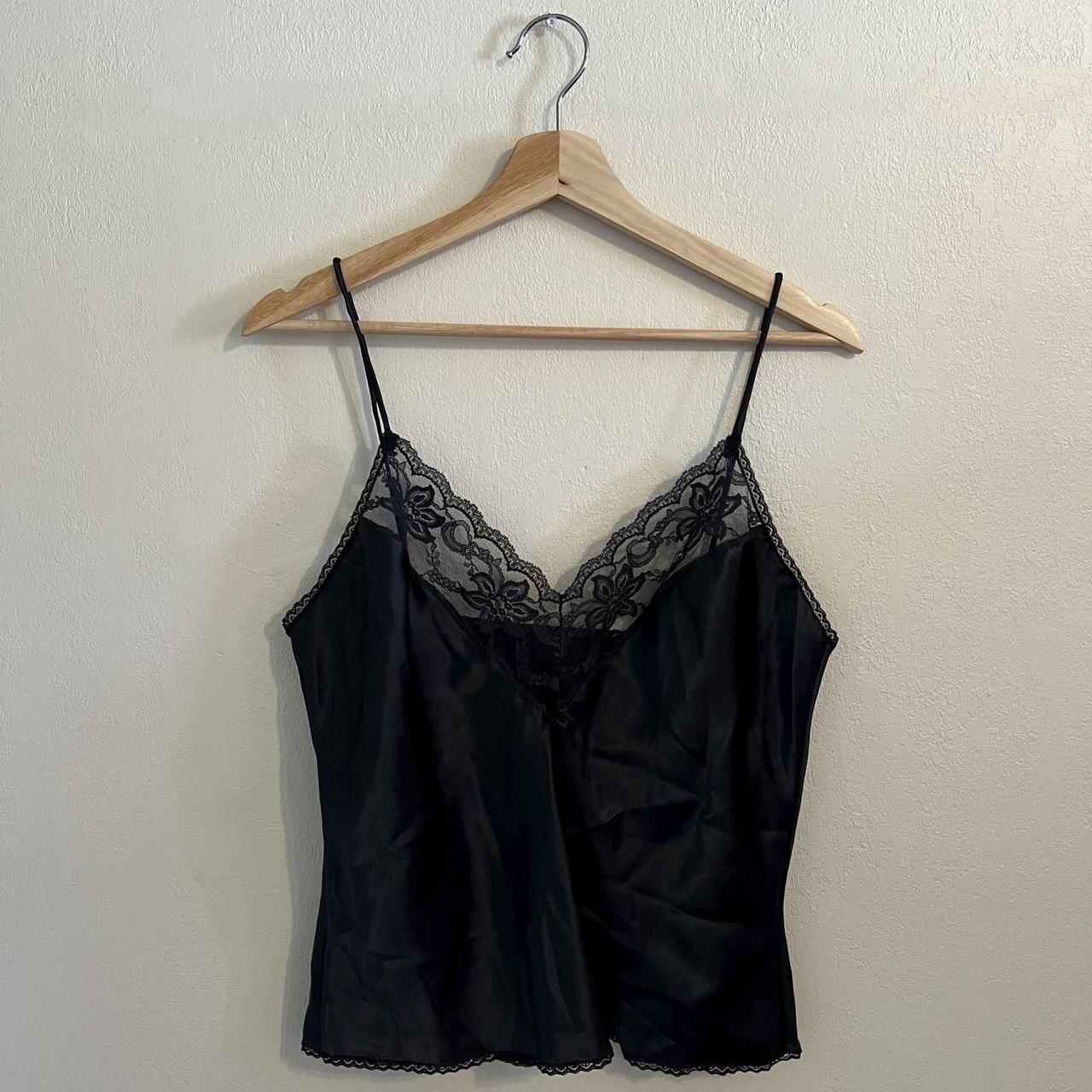 Vintage Lace Camisole Features Lace Trim And Tiny Depop