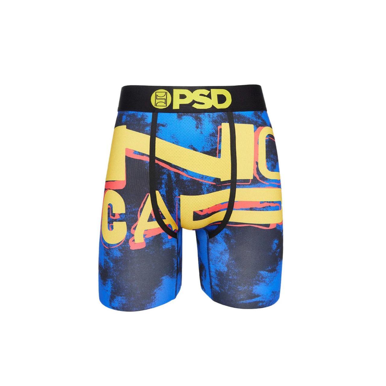 PSD Underwear Men's Blue and Yellow Boxers-and-briefs | Depop