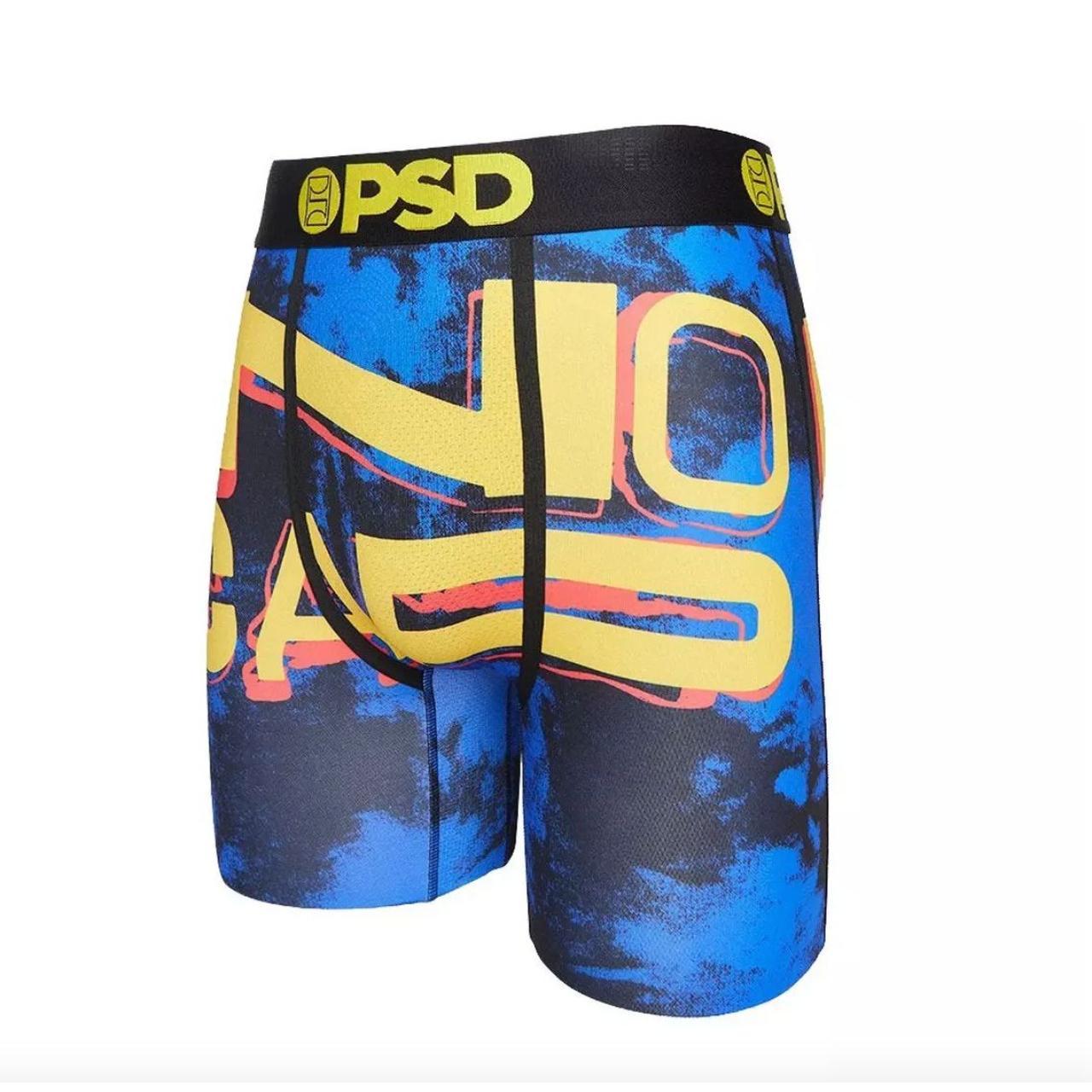 PSD Underwear Men's Blue and Yellow Boxers-and-briefs | Depop