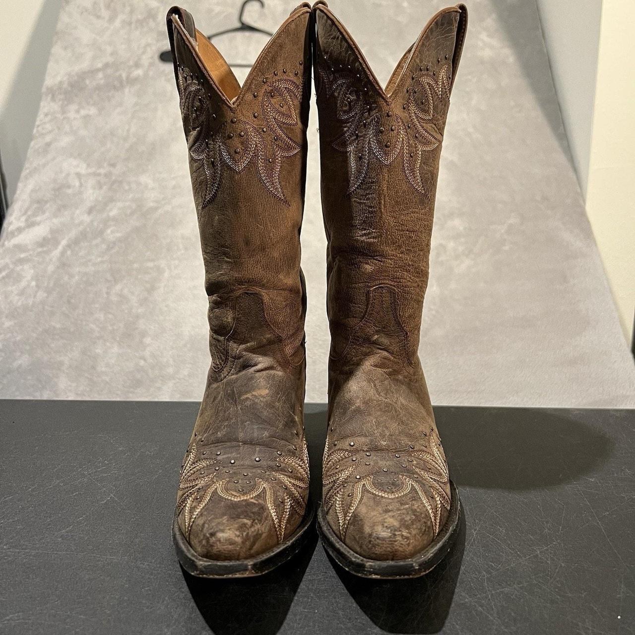 Shyanne Studded Wingtip Cowboy Boots Size: 6.5 B... | Depop