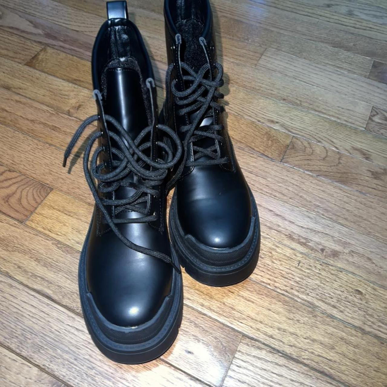 Forever 21 black combat boots! Brand new, never worn... - Depop