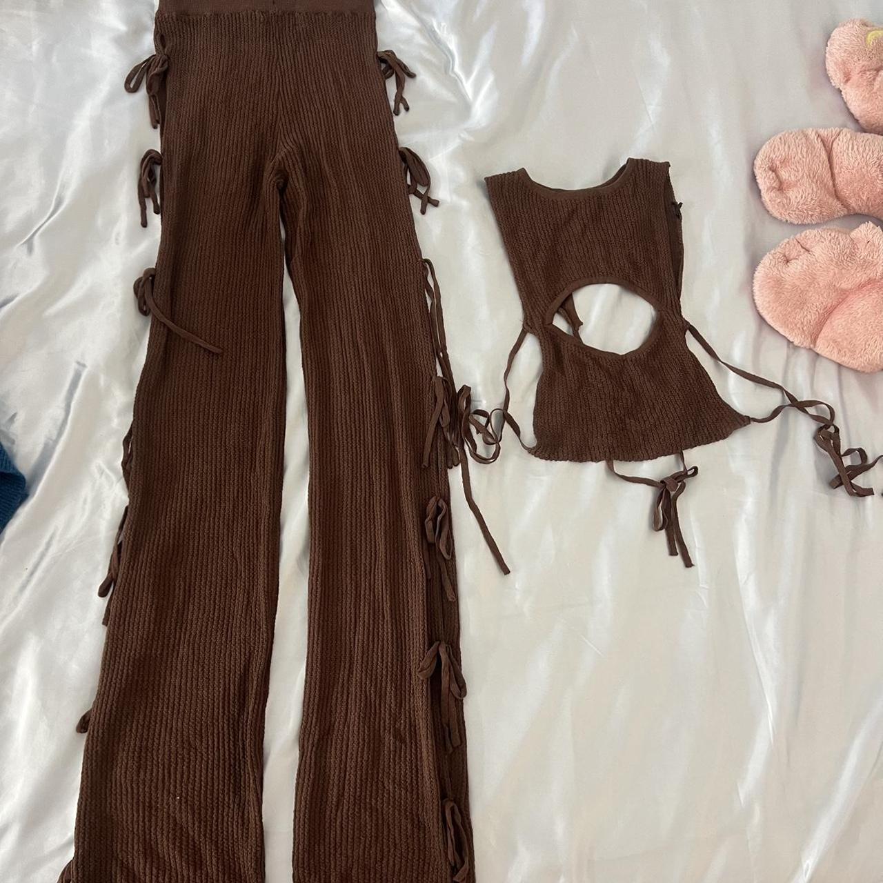 White Fox Beach Two Piece Tied Set The top cuts... - Depop