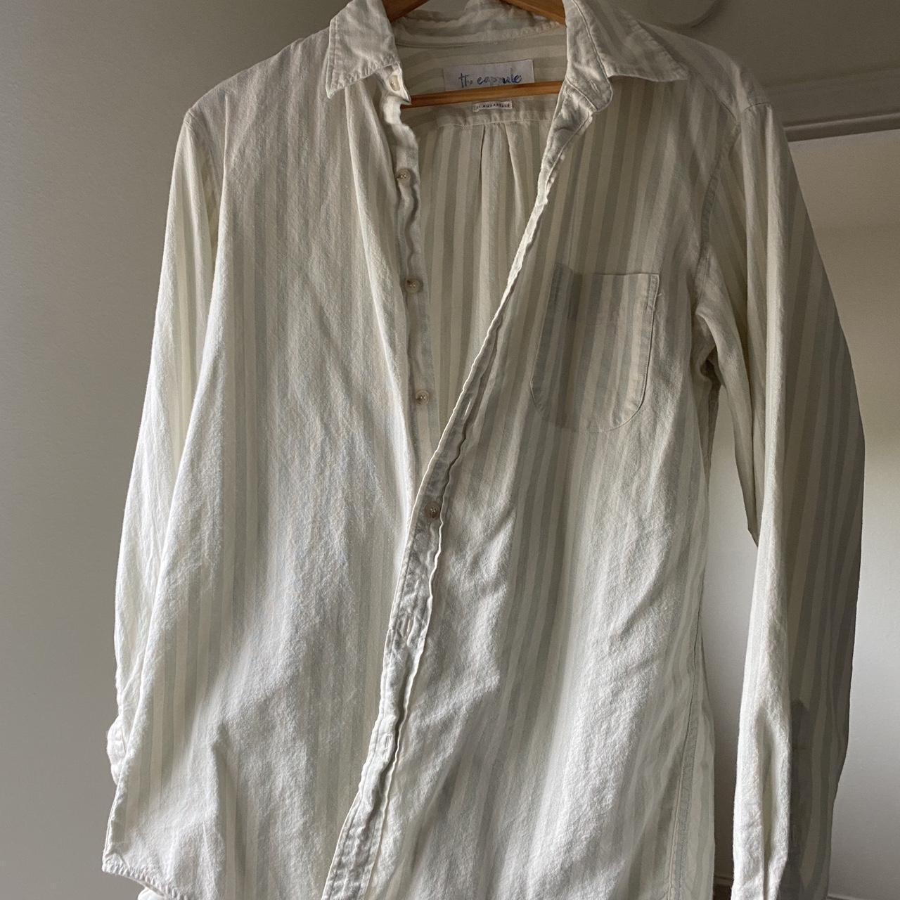 Suuuuper soft cotton button up shirt. Love this top... - Depop