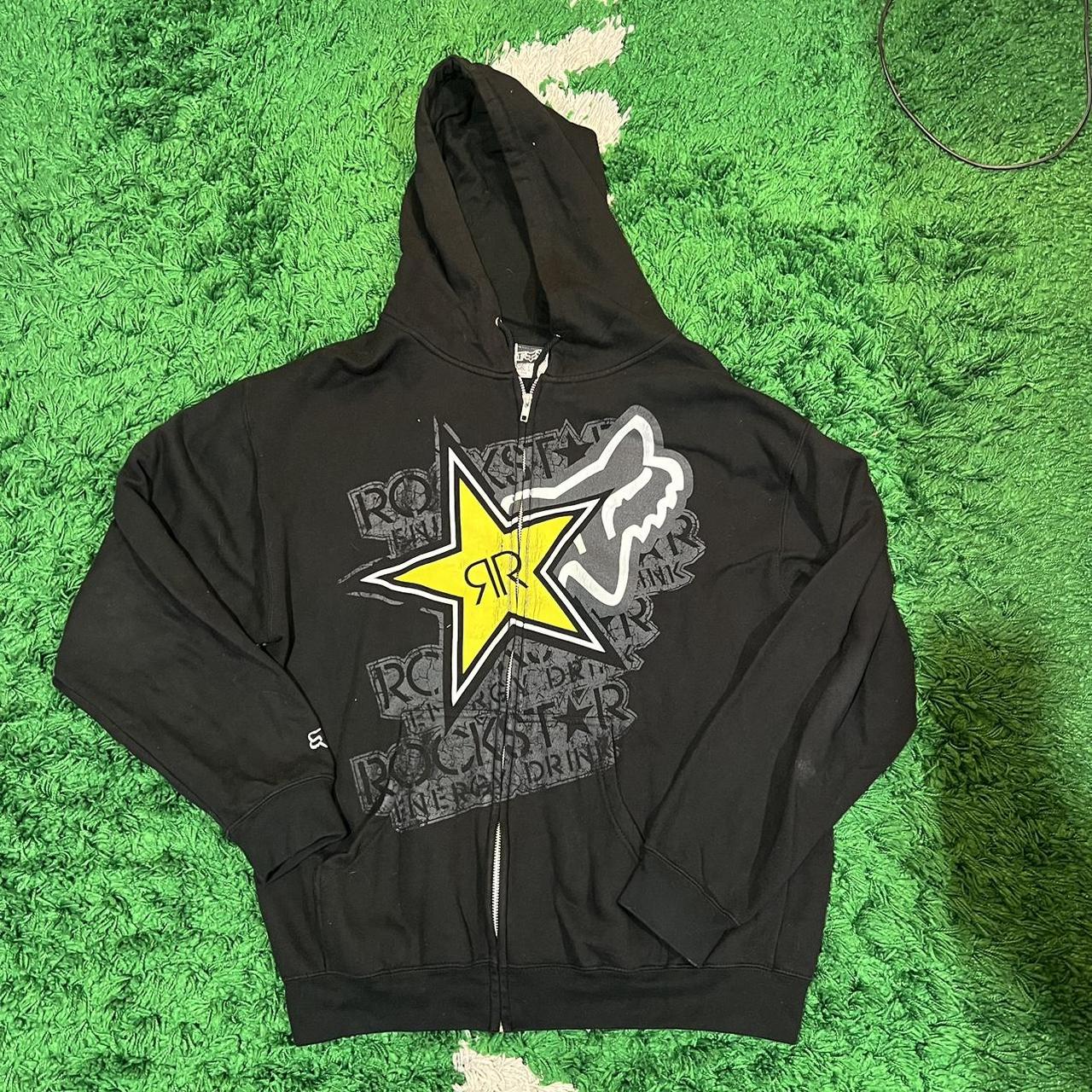 Fox racing x Rockstar zip up (needs a good... - Depop
