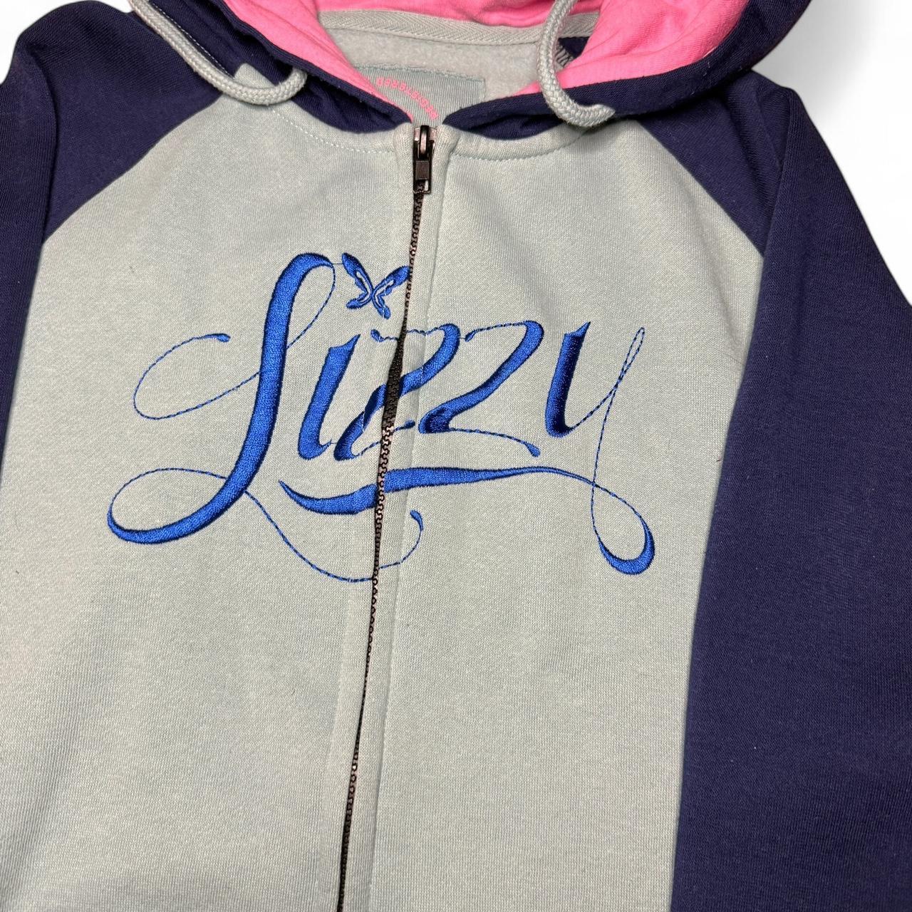 Blue and pink lizzy vintage zip up hoodie | Depop
