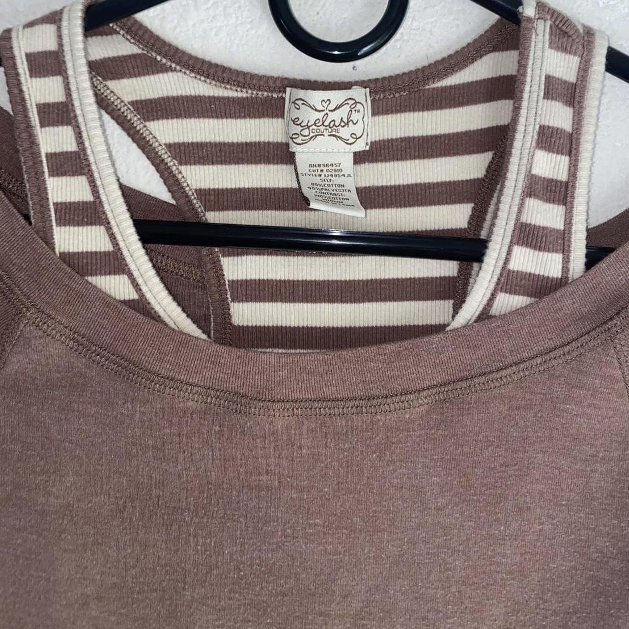 Y2k off the shoulder & tank top combo Hoodie style... - Depop