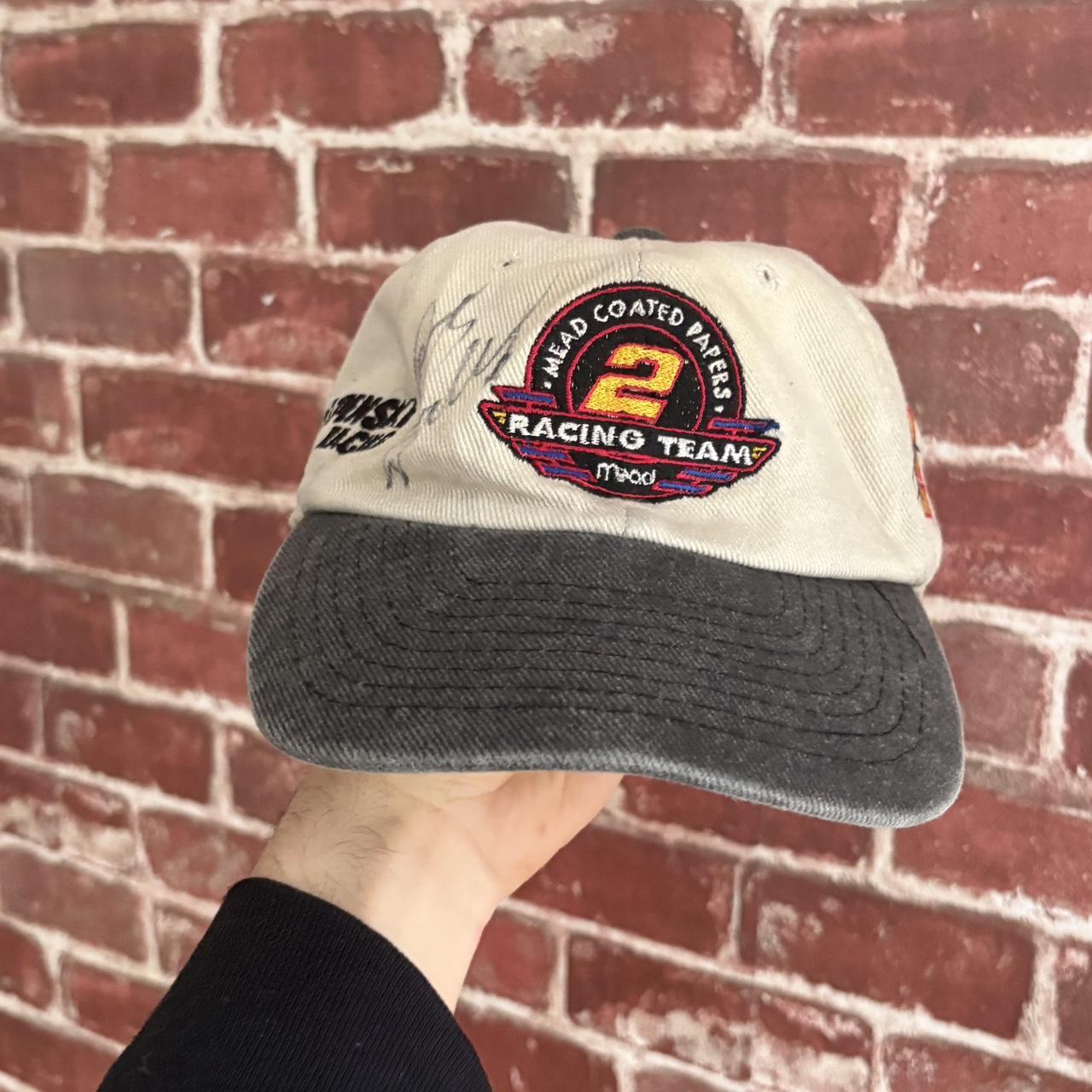 Vintage racing hat with signatures - baseball... | Depop