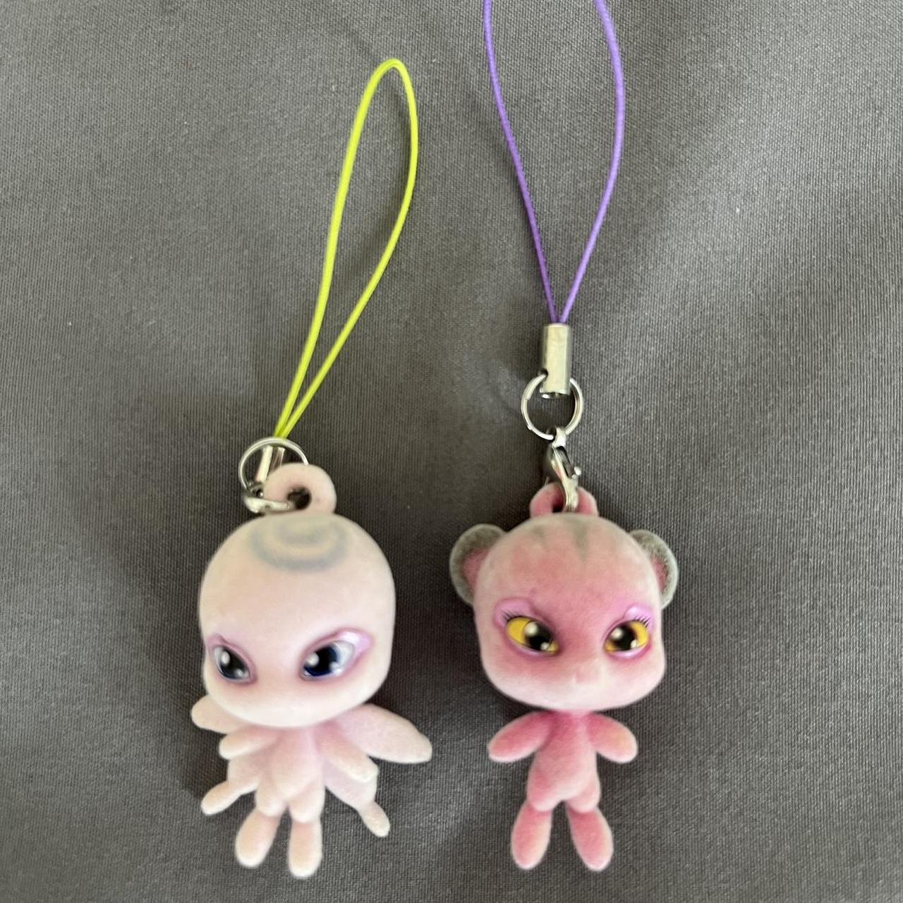 Nooroo and Roarr flocked kwami keychains Can be... | Depop