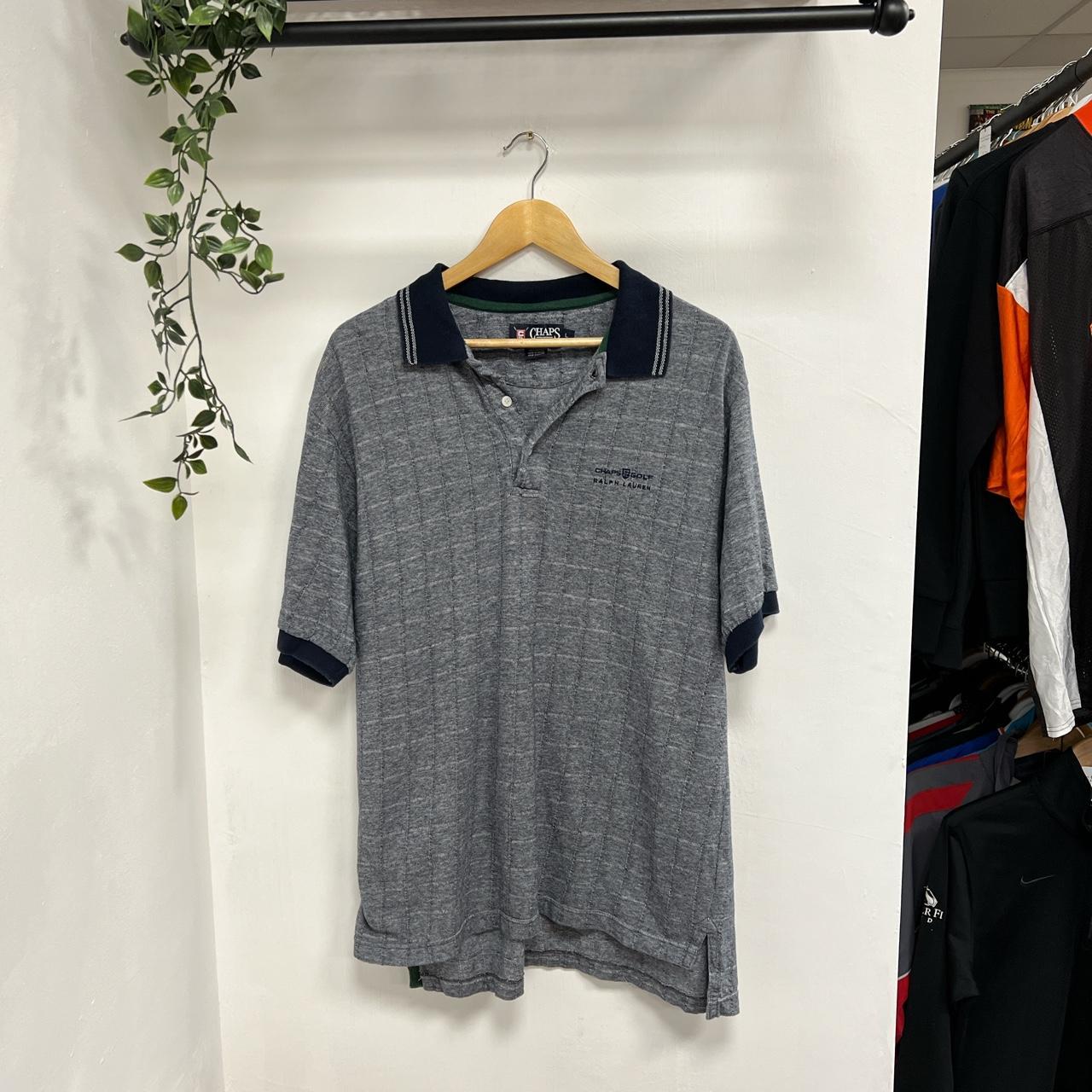 Chaps Men's Navy and Grey Polo-shirts | Depop