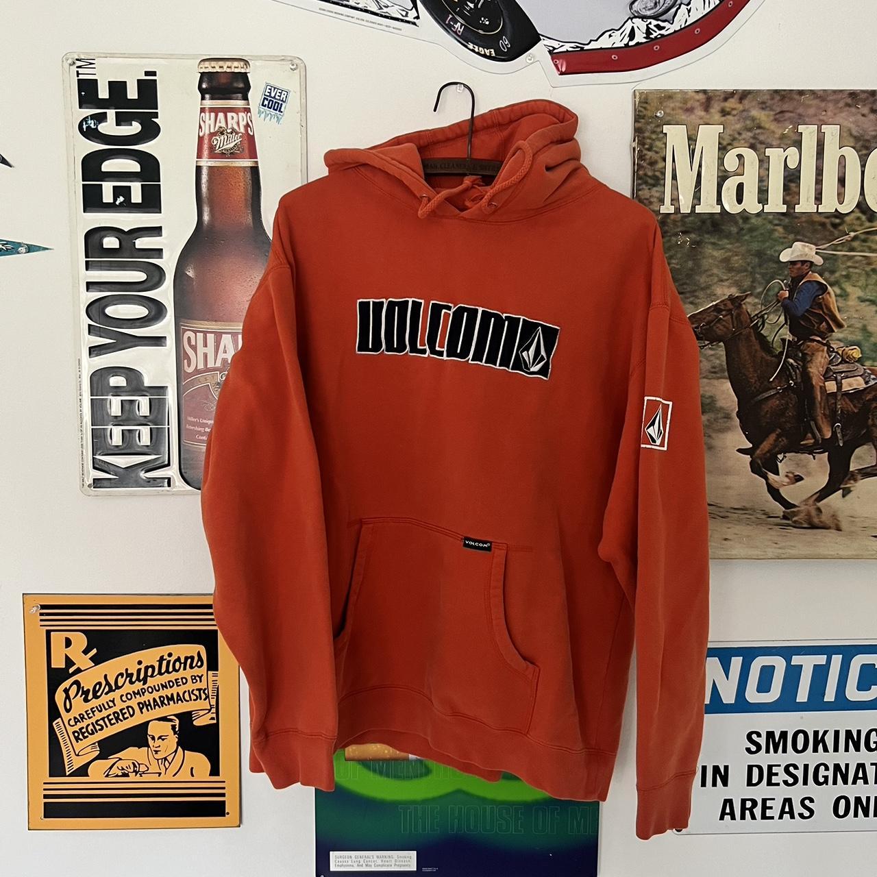 Volcom Men's Orange Hoodie | Depop