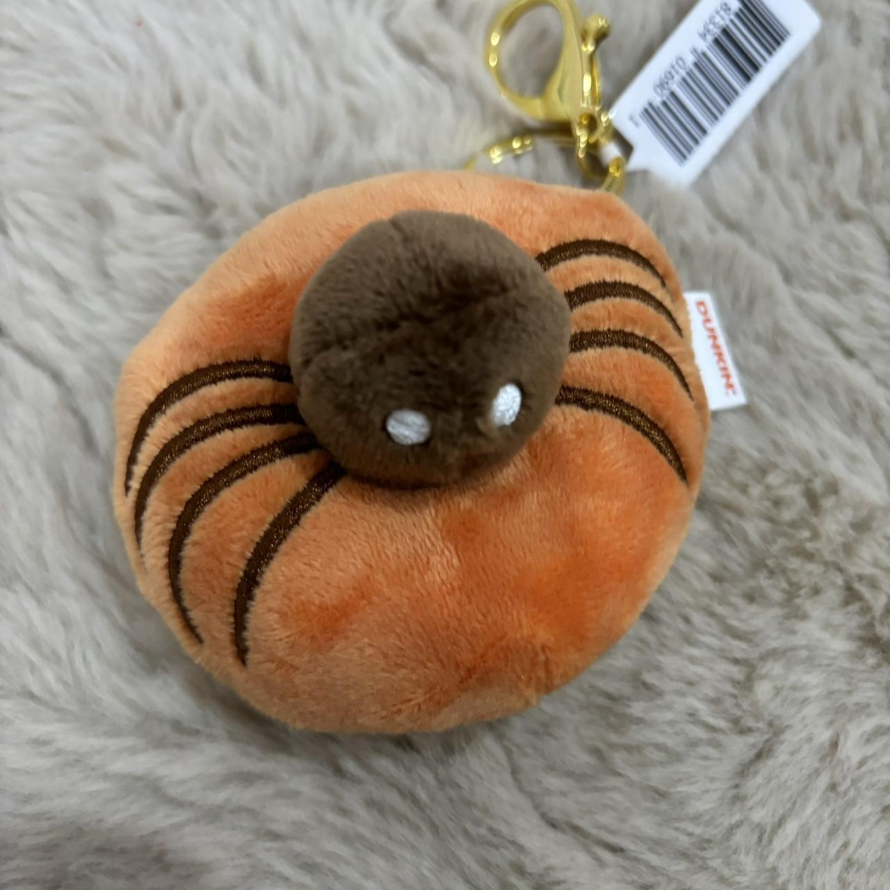Dunkin’ Donuts spider plush keychain orange color... - Depop