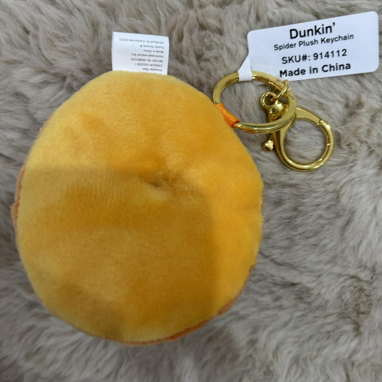 Dunkin’ Donuts spider plush keychain orange color... - Depop