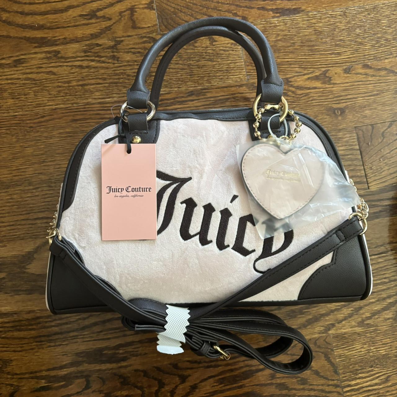 Juicy Couture Bowler Bag light pink and brown colors... - Depop