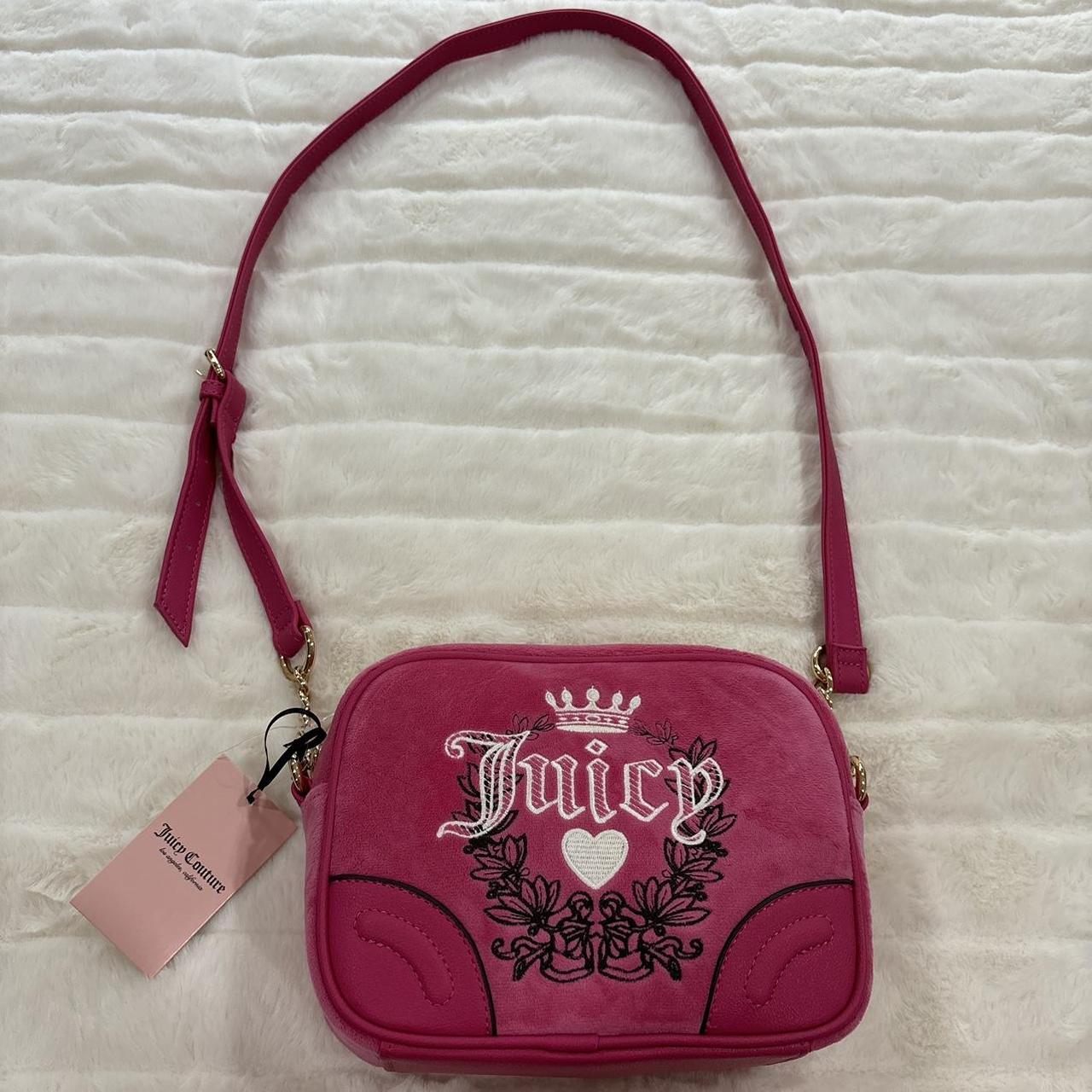 Juicy Couture hot pink heritage crossbody bag with... | Depop