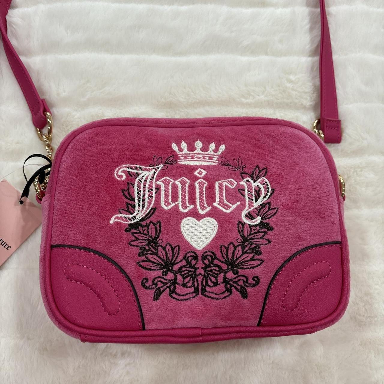 Juicy Couture hot pink heritage crossbody bag with... | Depop