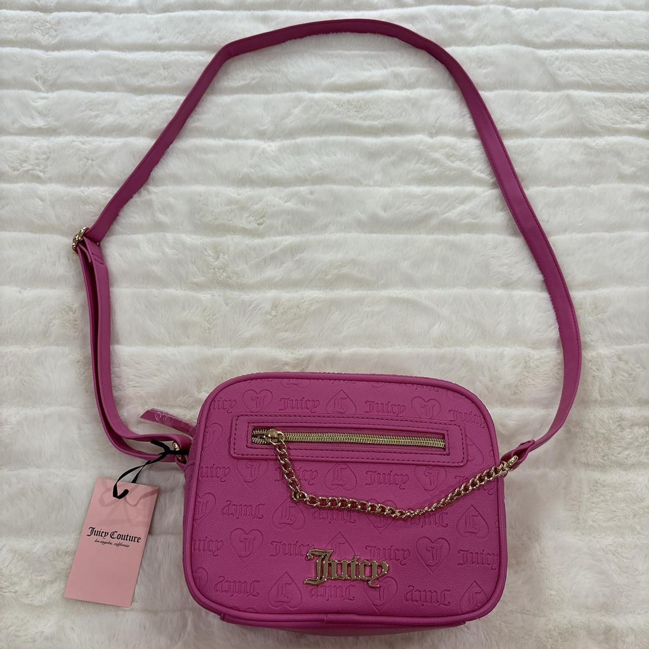 Juicy Couture hot pink crossbody bag with embedded... - Depop