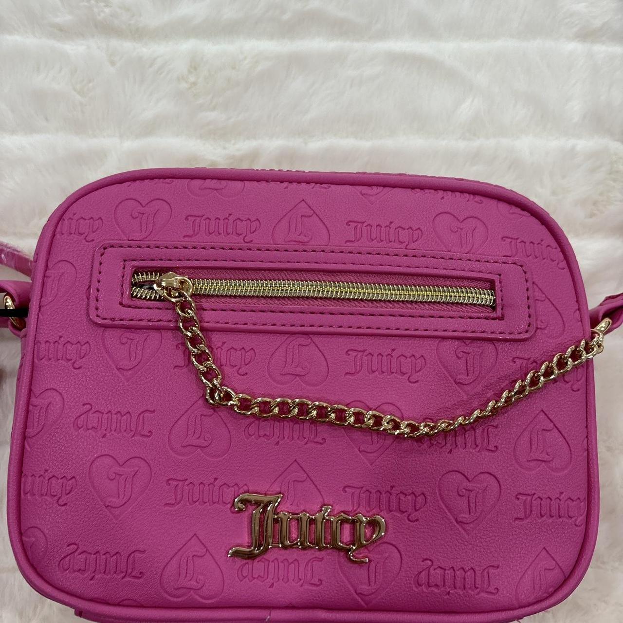 Juicy Couture hot pink crossbody bag with embedded... - Depop