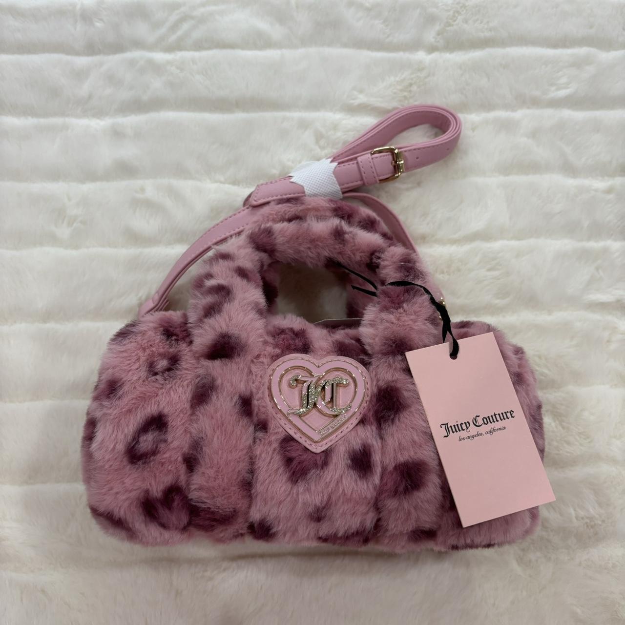 Juicy Couture pink cheetah print bag carryall purse... - Depop