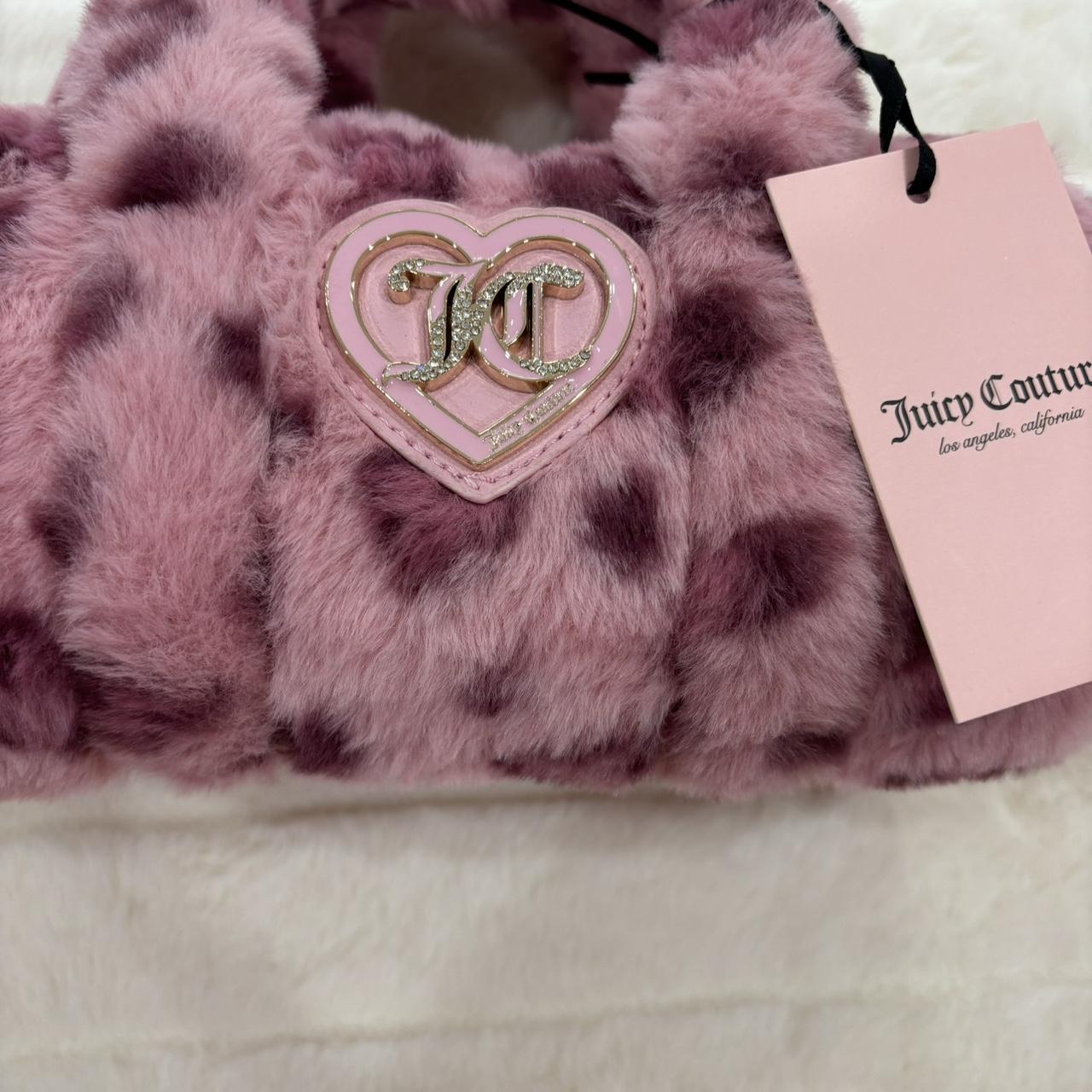 Juicy Couture pink cheetah print bag carryall purse... - Depop