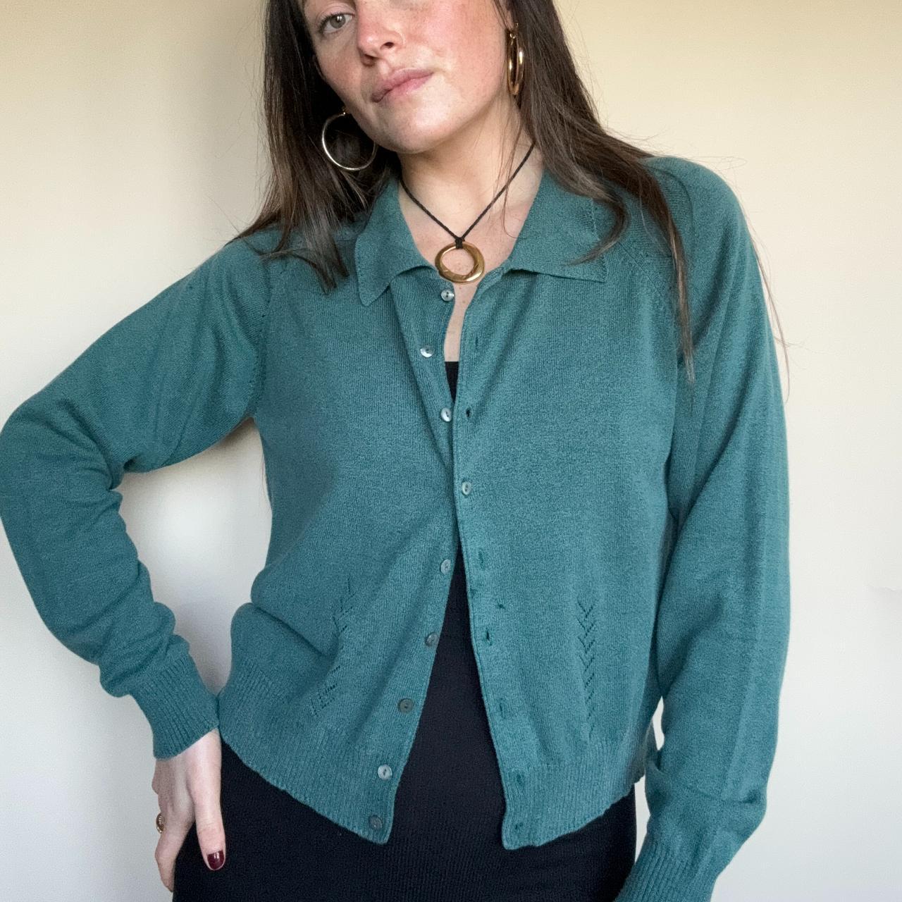 90S HUNTER GREEN PENDLETON CARDIGAN AMAZING... - Depop
