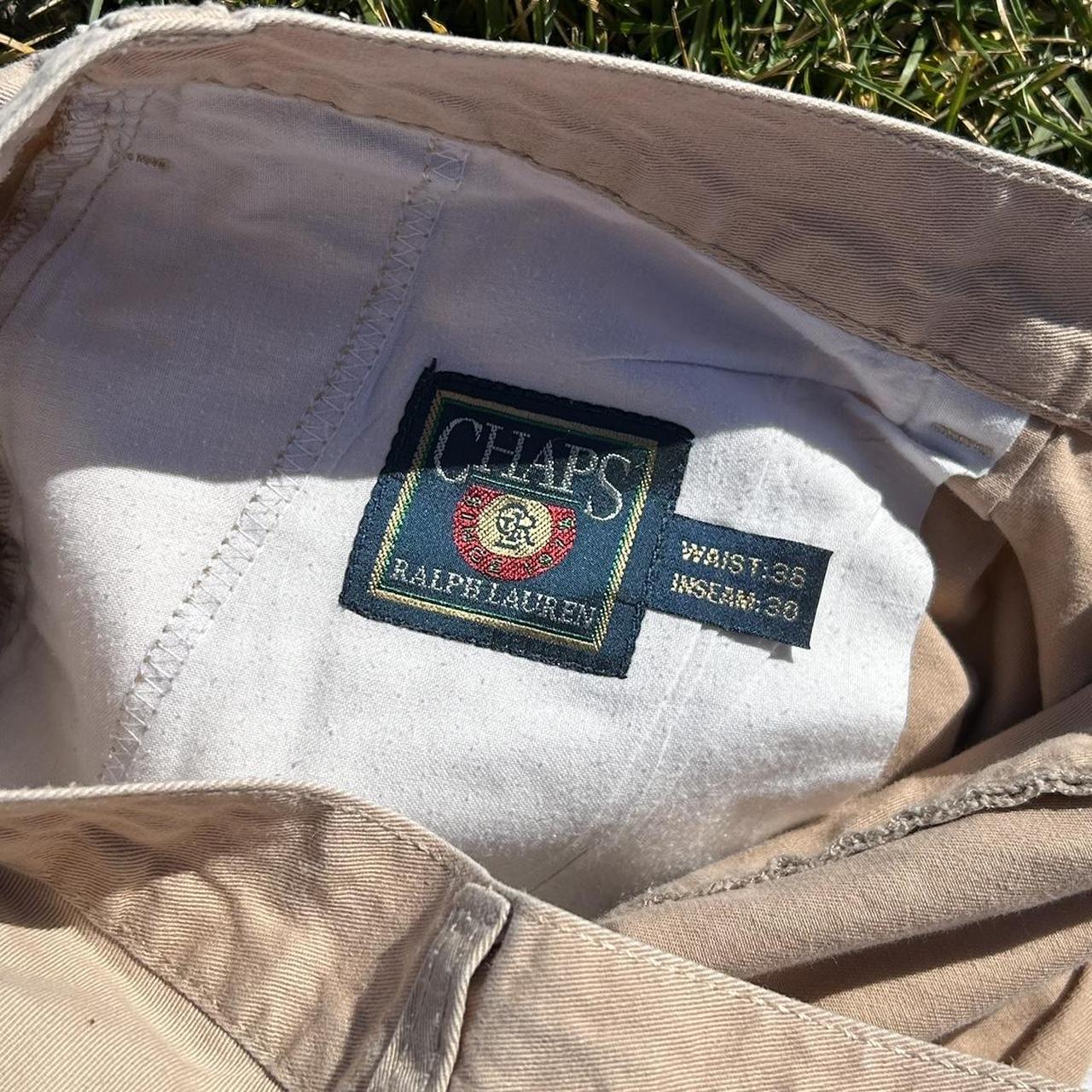 vintage ralph lauren chaps chino khaki pants tagged... - Depop