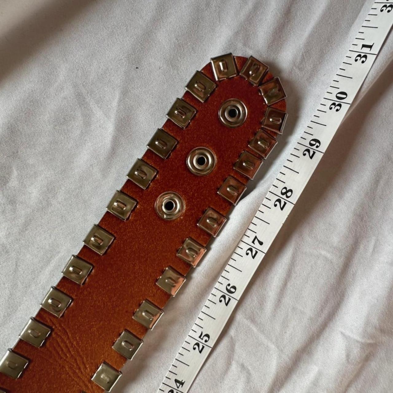 90s/y2k silver studded statement belt so so cute for... - Depop