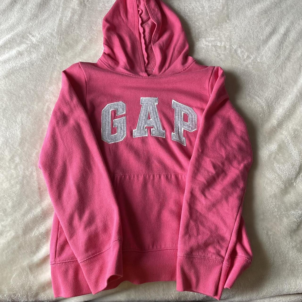 pink gap hoodie no tag may be a kids large fits... - Depop
